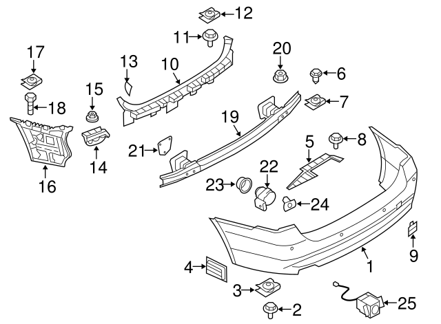 51127163847 - 2006-2012 BMW Bumper Guide (51-12-7-163-847) | BMW of ...