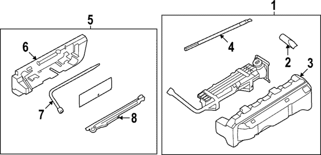 2023-2024 Ford E-Transit Jack Assembly KK3Z-17080-K | QuirkParts