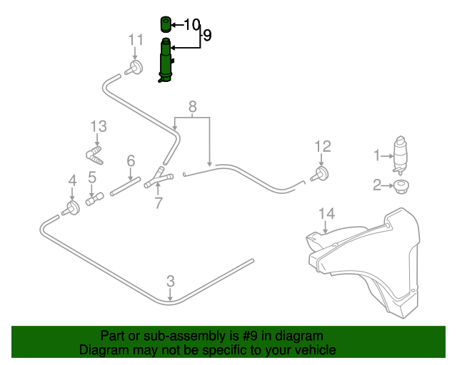 Genuine Porsche 997-628-133-01 |Washer Nozzle | FREE Shipping on Most ...