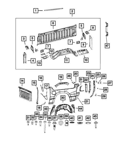 Pickup Box and Fuel Filler Door for 2021 Ram 1500 | Mopar Estores
