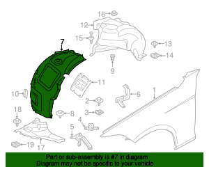 51-71-7-260-726 - Ft Fender Liner - 2012-2019 BMW | BMWPartsHub