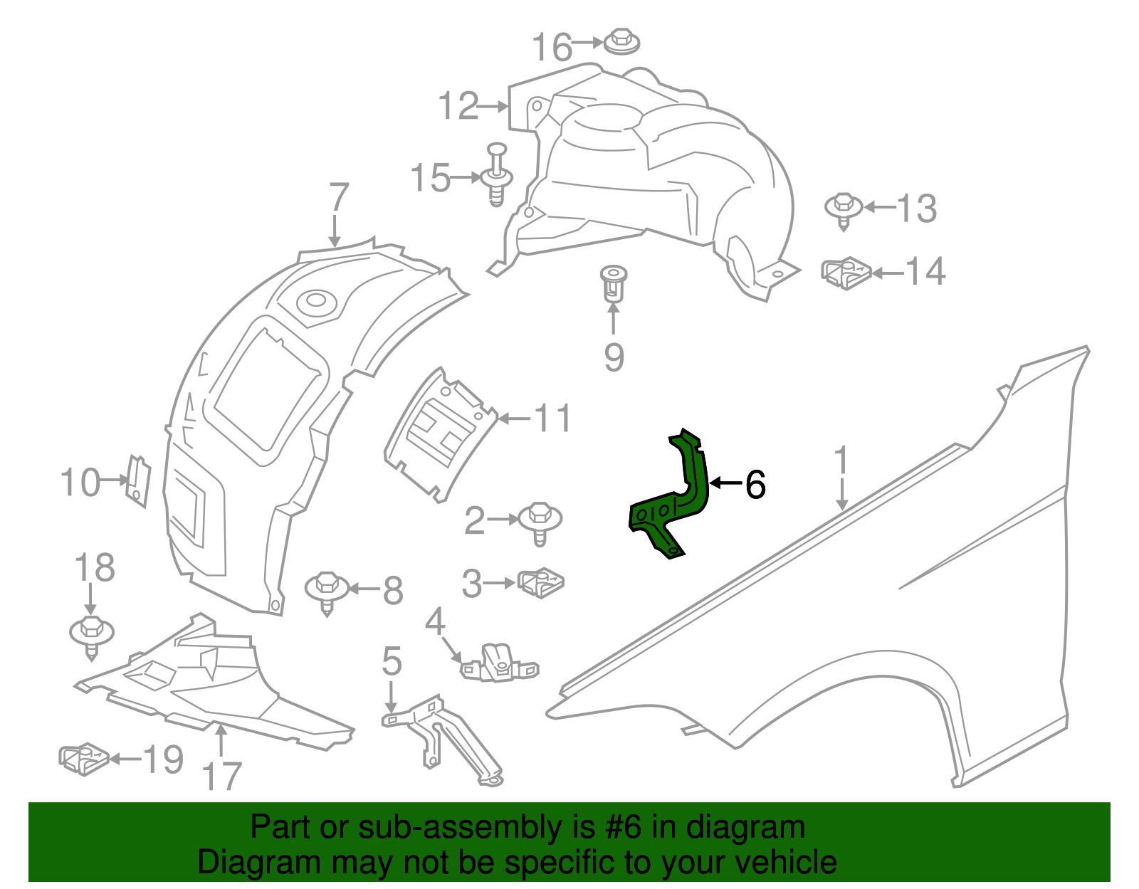 41-00-8-494-435 - 2019-2024 BMW - Fender Upper Bracket | BMWPartsHub
