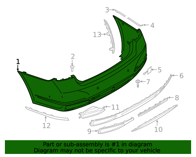 51129466568 - 2020-2022 BMW Bumper Cover (51-12-9-466-568) | BMW of ...
