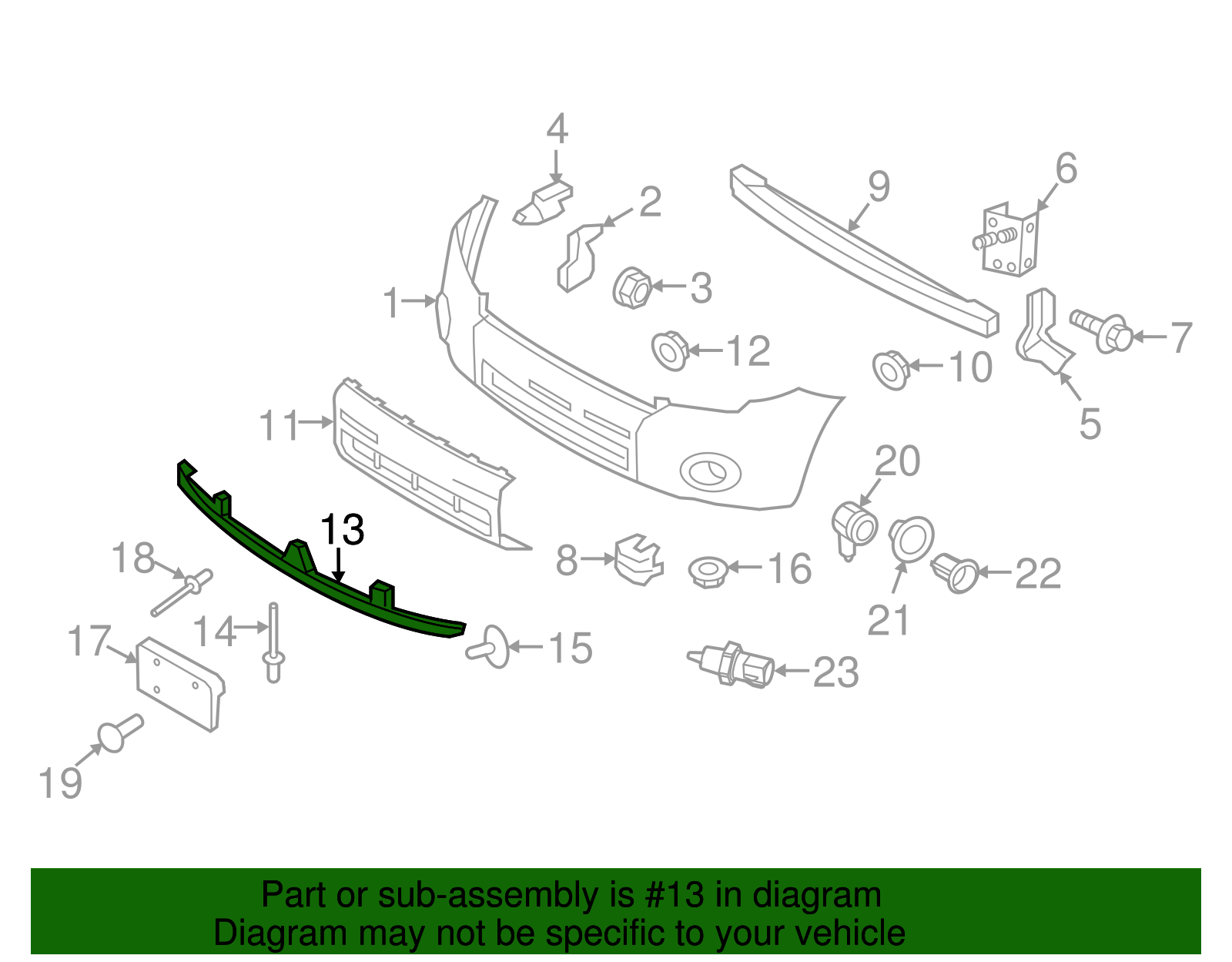 9L8Z-17626-A - 2008-2012 Ford Escape - Valance Panel | My Ford Parts