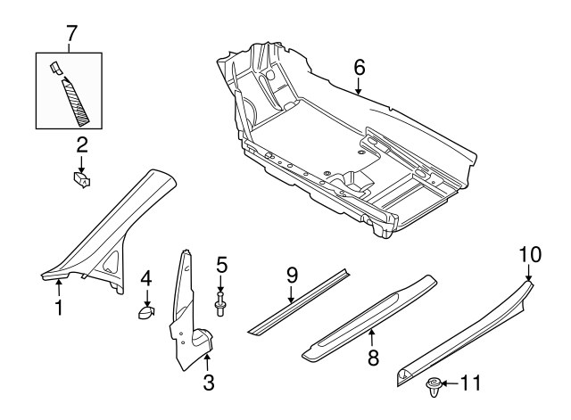 2008-2015 Audi R8 Sill Trim 420-853-905-A-6PS | Genuine Audi Parts