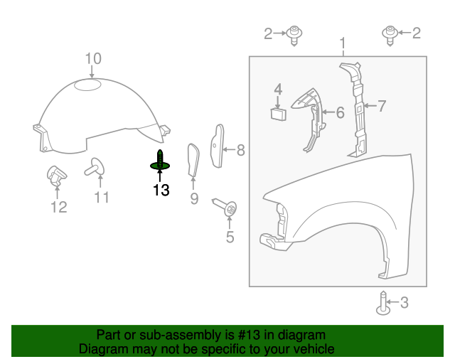 2003-2021 Ford Fender Liner Retainer Clip -W708035-S300 | Blue Springs ...