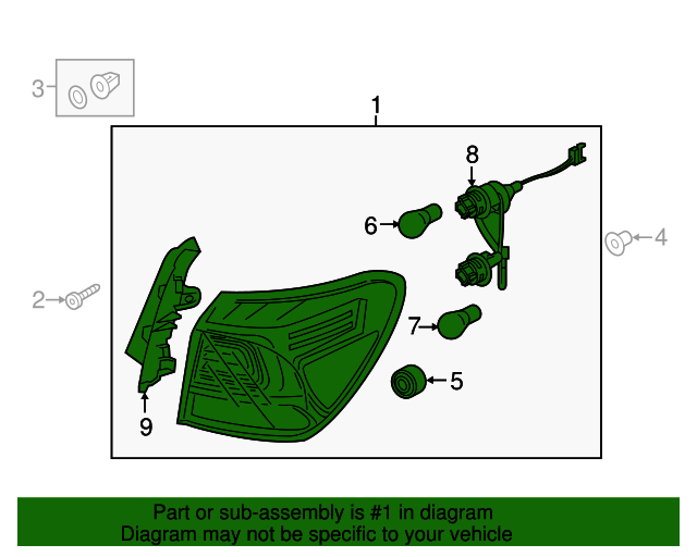 92402-H9000 - Tail Lamp Assembly - 2018-2021 Kia Rio | Kia Auto Parts