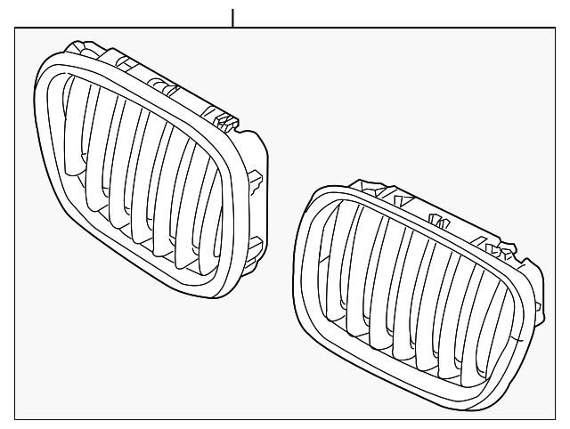 Genuine BMW 51-13-7-307-599 | Grille | FREE Shipping on Most Orders ...