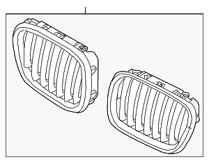 51137307599 - 2013-2014 BMW X6 Grille (51-13-7-307-599) | BMW of South ...