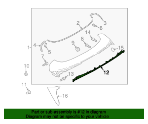 KB7W-51-981 - Lower Molding - 2017-2024 Mazda CX-5 | mazdaswag.com