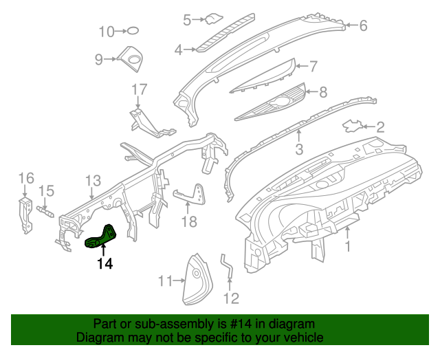 4H1-857-895-B - Retaining Bracket 2011-2018 Audi | Euro Parts 4 Less