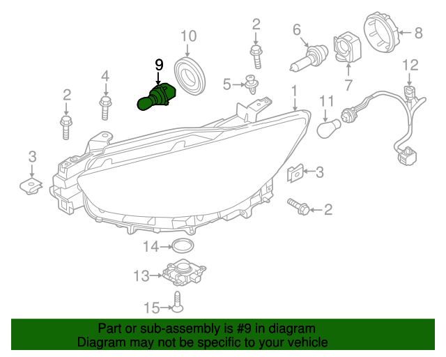 2013-2016 Mazda CX-5 High Beam Bulb 997001130 | AutoNationParts.com