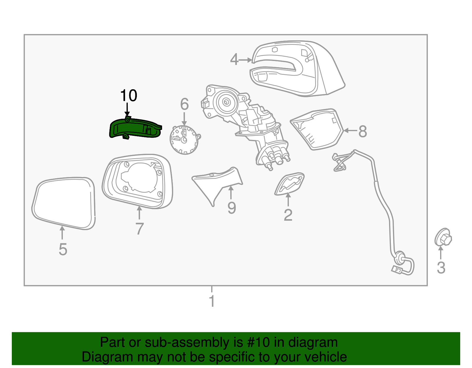 42492876 - Driver Side Door Mirror Turn Signal Lamp 2017-2022 Buick ...