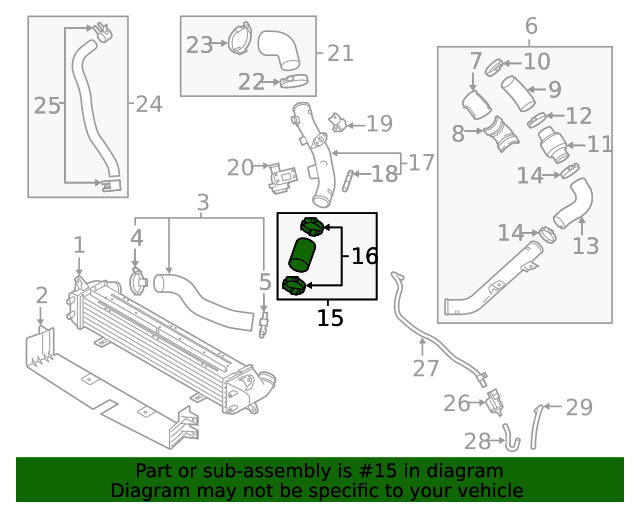 2017-2021 Hyundai Inter-Cooler Hose 28261-2B780 | OEM Parts Online