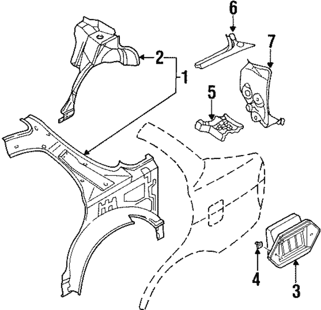 0K2A1-70491 - Trough 1998-2001 Kia Sephia | Kia.Parts Store