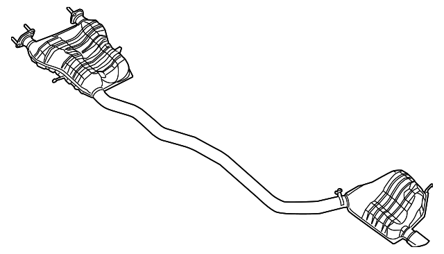 2013-2020 Jeep Grand Cherokee Muffler W/Tailpipe 68276642AB ...