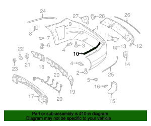 204-880-04-30 - Bumper Cover Support Rail 2008-2011 Mercedes-Benz ...