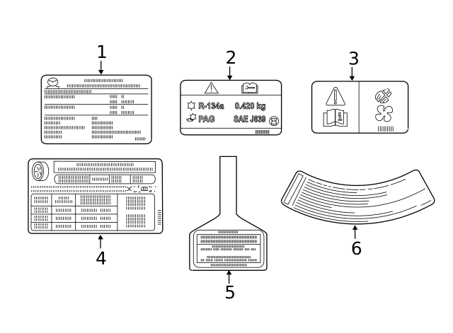 2019-2020 Toyota Yaris Spare Tire Label 42668-WB002 | Toyota Parts Center