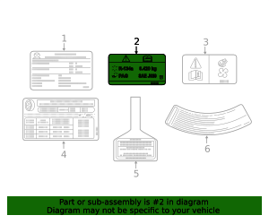 2016-2020 Toyota AC Label 88723-WB001 | Toyota Parts Center