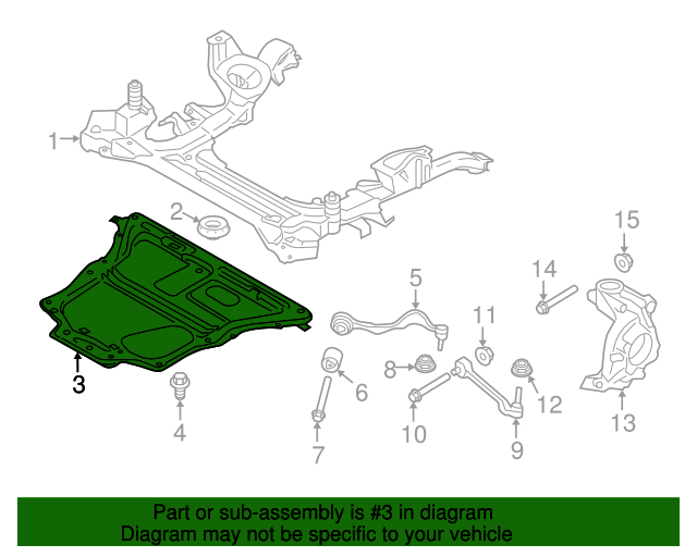 31-10-6-860-841 - Powertrain Skid Plate 2014-2020 BMW | AutoNationParts.com