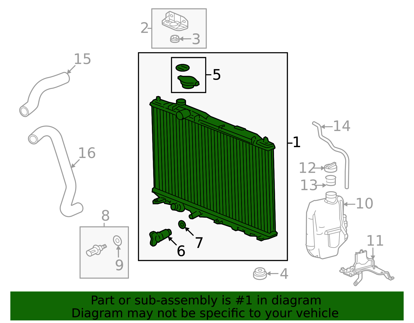 2022-2025 Honda Radiator Assembly 19010-64A-A01 | OEM Parts Online