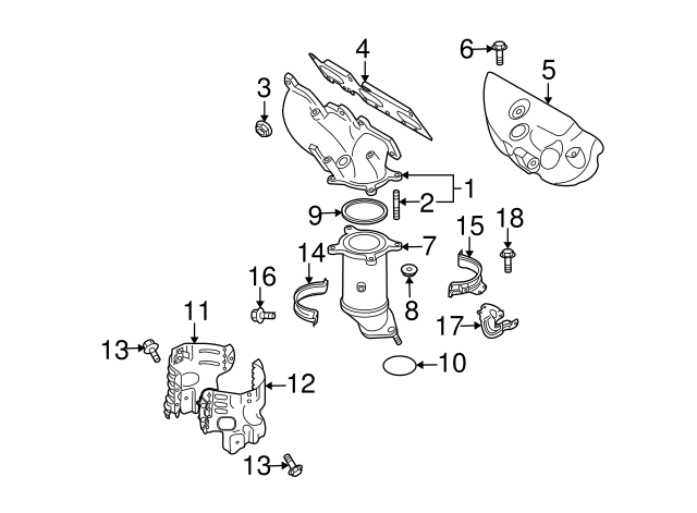 2009-2013 Mazda Catalytic Converter CA01-20-500A | Florida Mazda Parts