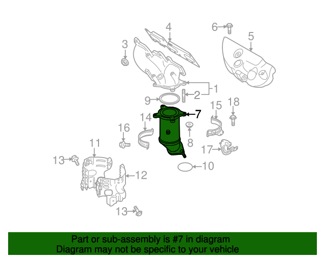 CA01-20-500A - Catalytic Converter - 2009-2013 Mazda | Werner Mazda Parts