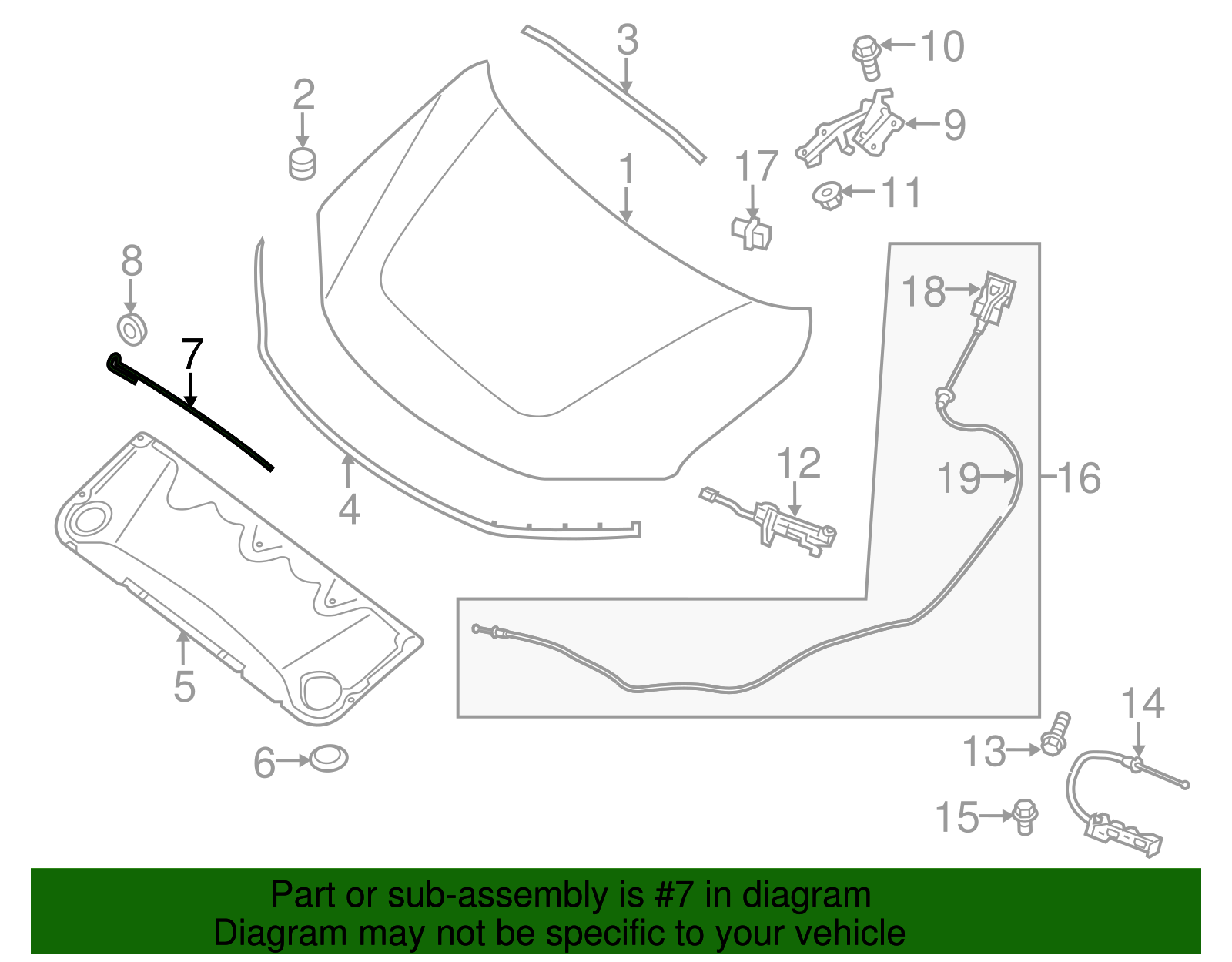 2017-2020 Nissan Pathfinder Support Rod 65770-9PJ0A | Nissan Parts OEM