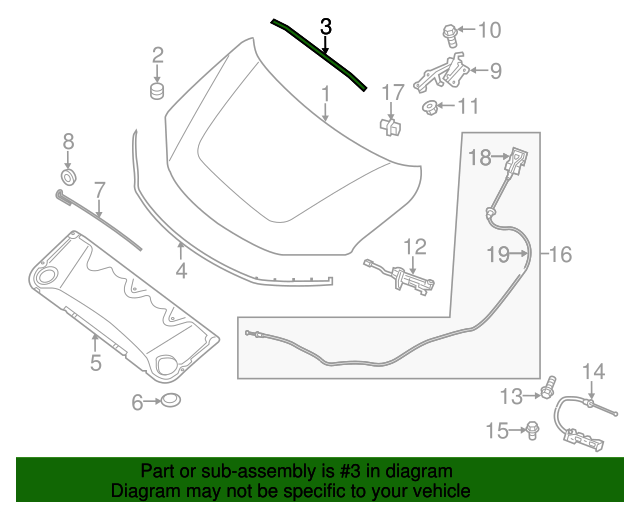 65810-3JA0A - Front Seal - 2013-2019 Nissan Pathfinder | World OEM ...