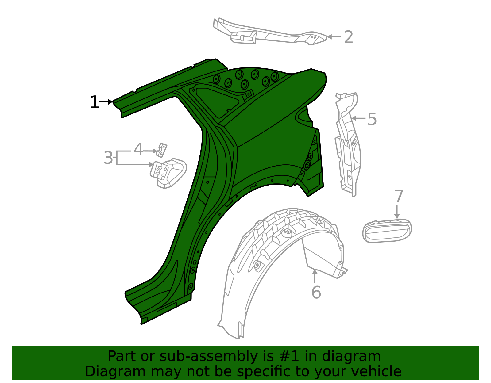 11K-809-838 - Quarter Panel 2023-2024 Volkswagen ID.4 | AutoNation Parts