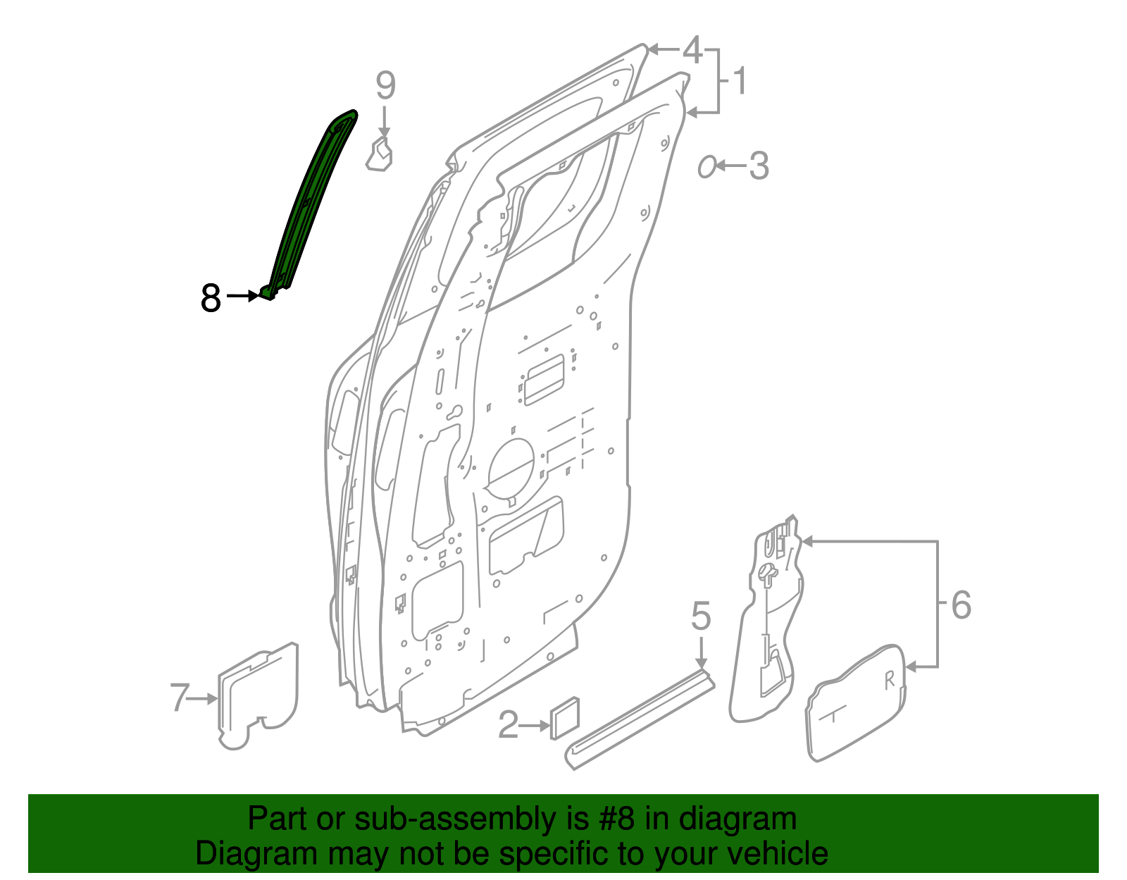 2018-2024 Nissan Applique 82286-EZ10D | Nissan Parts Central
