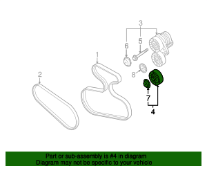 11287542887 - 2007-2010 BMW X5 Serpentine Idler Pulley (11-28-7-542-887 ...
