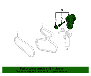 11-28-7-565-225 - Accessory Drive Belt Tensioner Assembly 2007-2010 BMW ...