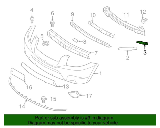 2007-2009 Hyundai Santa Fe Bumper Cover Side Bracket 86516-2B000 | OEM ...