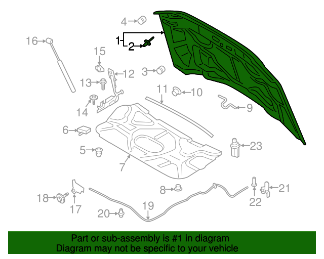 Genuine OEM Ford Part - Hood Panel LC3Z-16612-C | Genuine OEM Ford ...