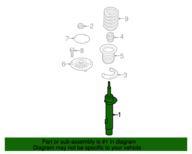 31312289535 - 2016-2021 BMW M2 Strut (31-31-2-289-535) | BMW of South ...