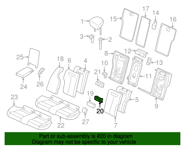 52207322194 - 2015-2020 BMW Lower Pad (52-20-7-322-194) | BMW of South ...