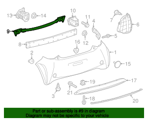 52043-74020 - Reinforcement Sub As - 2012-2015 Scion iQ | OEM Genuine ...