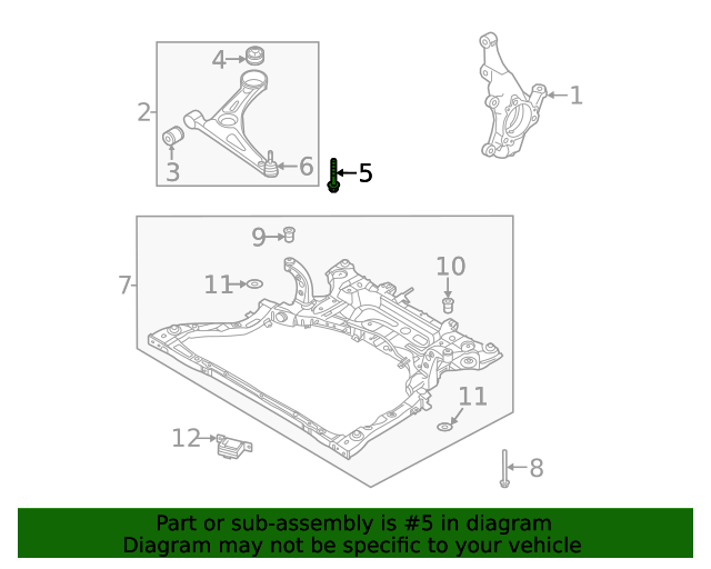 55117-AA100 - Lower Control Arm Bolt - 2021-2024 Hyundai | World OEM ...