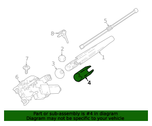 61627442099 - 2019-2022 BMW Wiper Arm Cover (61-62-7-442-099) | BMW of ...