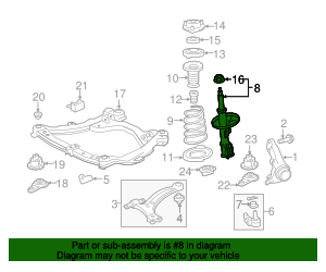 OEM 2013-2014 Toyota Camry Strut Part # 48510-8Z075 | Modern Toyota Parts