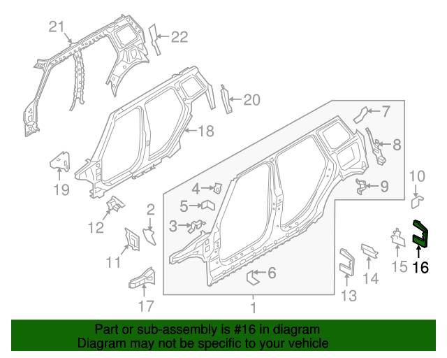 41-00-7-346-089 - Uniside Panel Baffle - 2016-2022 Mini Cooper Clubman ...