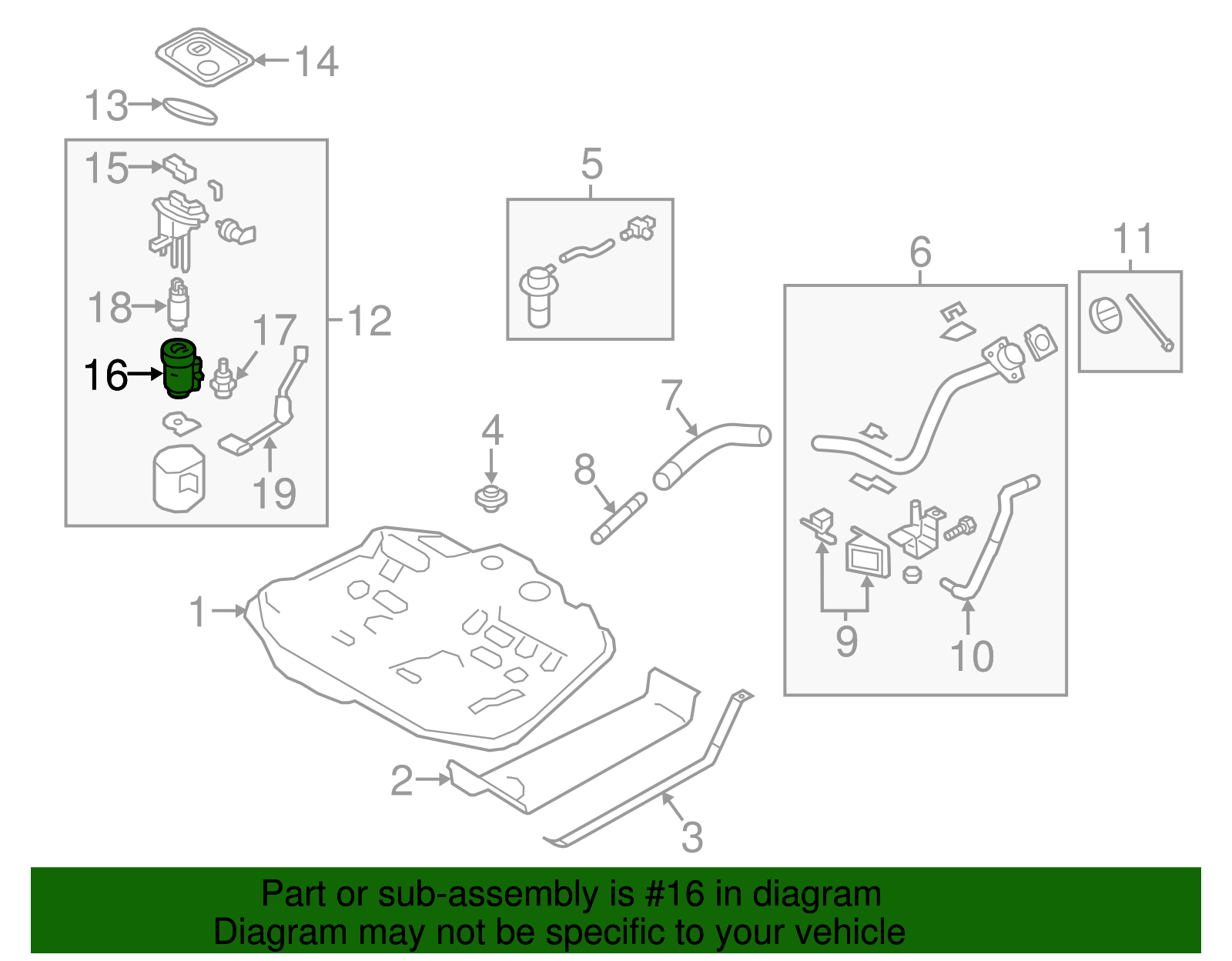 2017-2020 Kia Fuel Filter 31112-C1101 | OEM Parts Online