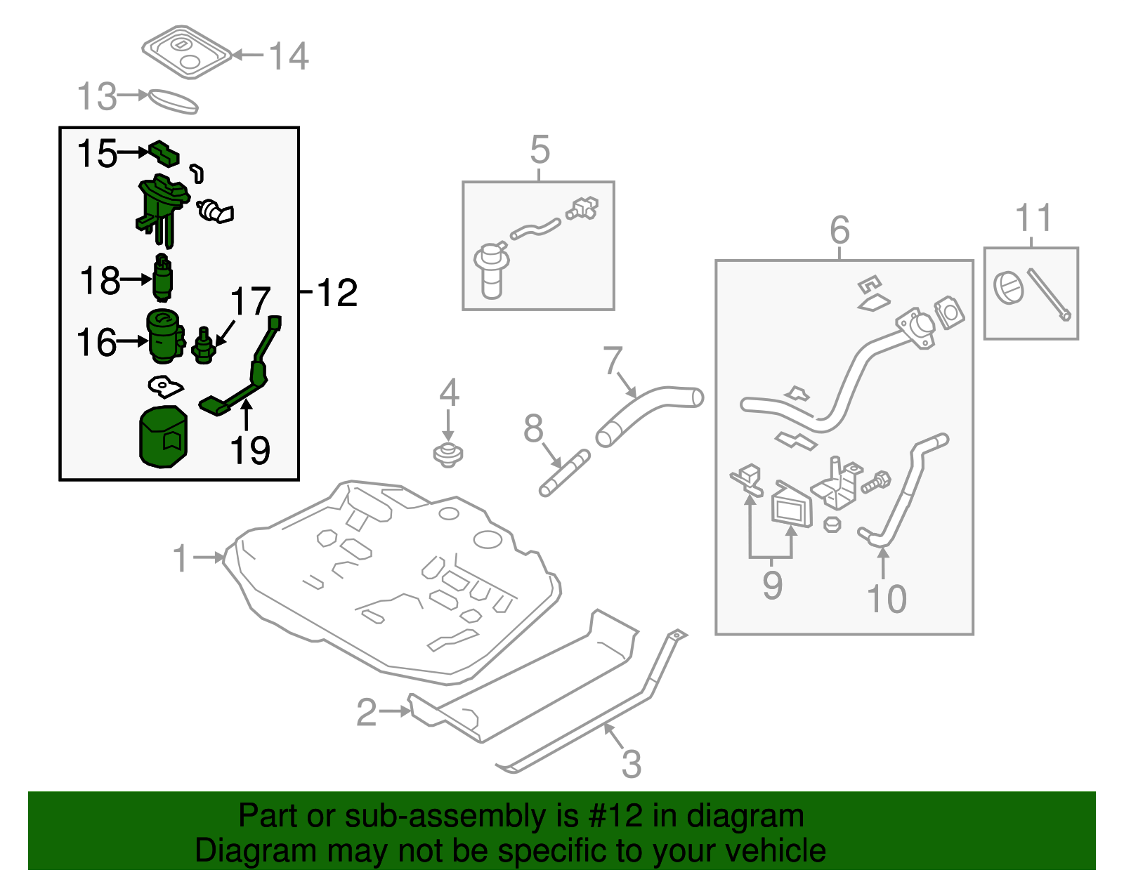 31110-3R800-DS - Fuel Pump Assembly 2014-2016 Kia Cadenza | Kia.Parts
