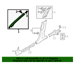 2018-2021 Hyundai Windshield Pillar Trim 85820-J9000-TRY | HyundaiParts ...