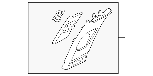 Genuine Lower Center Pillar Trim for 2018-2023 Hyundai Kona | Part ...