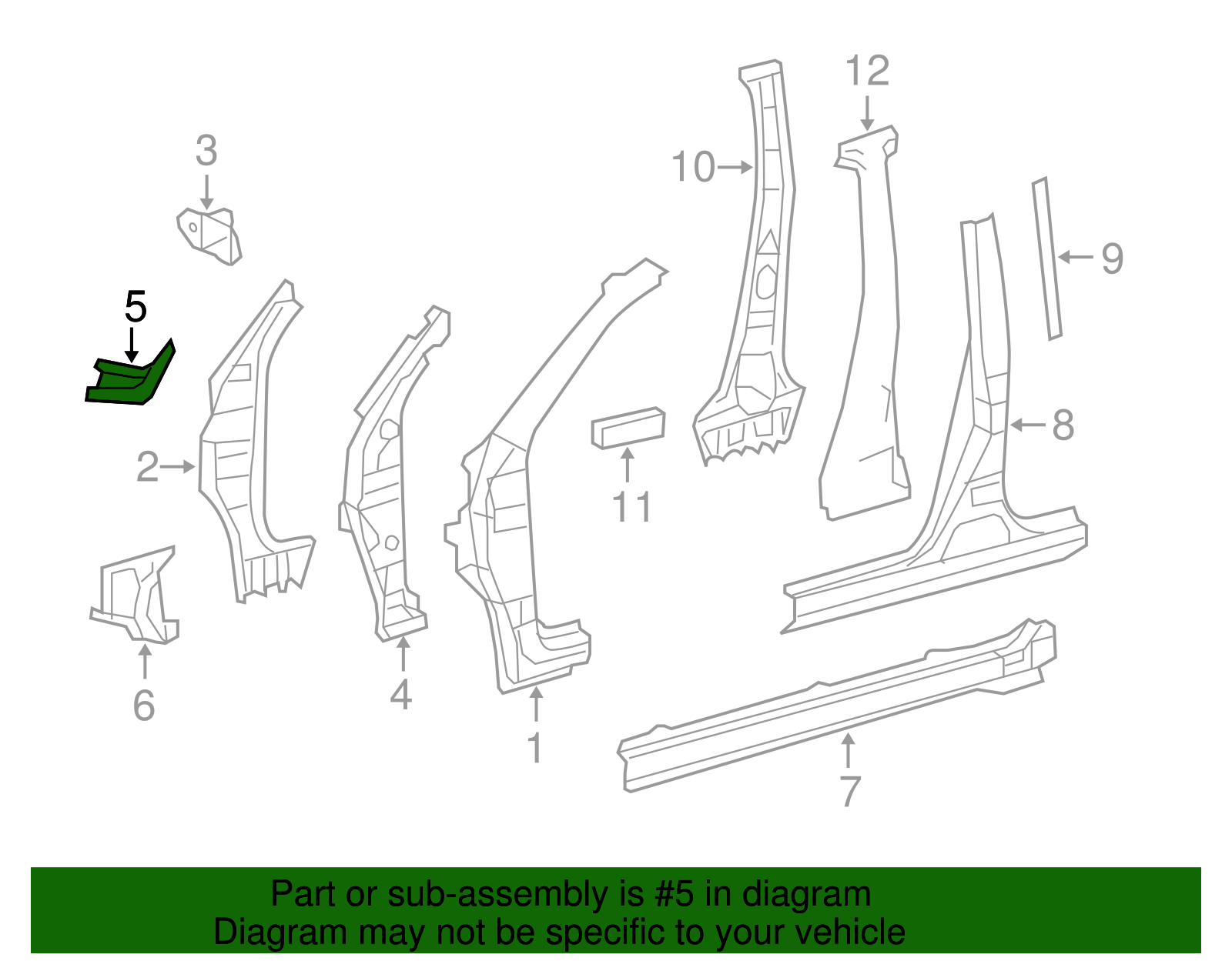 2006-2018 Toyota RAV4 2006-2018 Toyota RAV4 - Fender Gusset 61145-0R010 ...