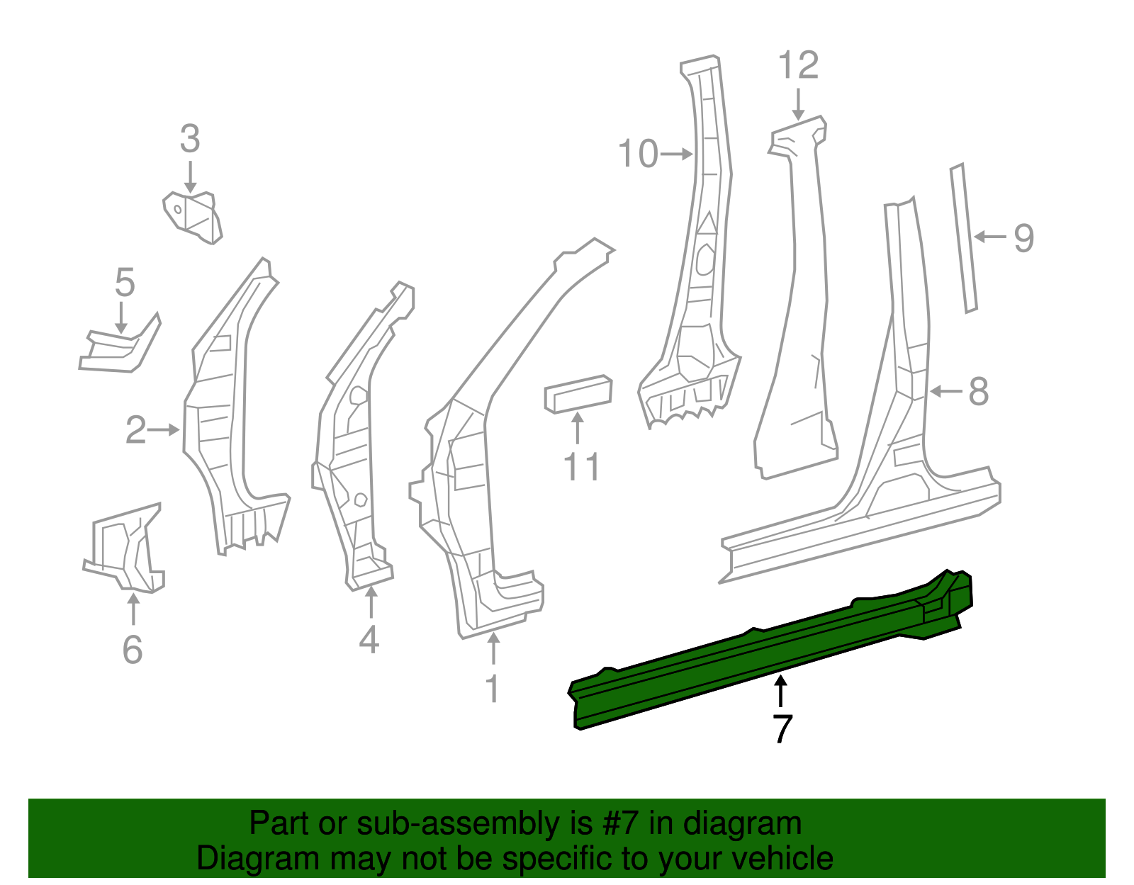 61403-0R010 - 2006-2012 Toyota RAV4 - Rocker Reinforced | Sparks Parts