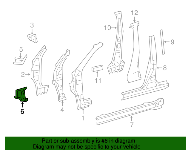 55717-0R010 - Cowl Side Panel 2012 Toyota RAV4 | AutoNationParts.com