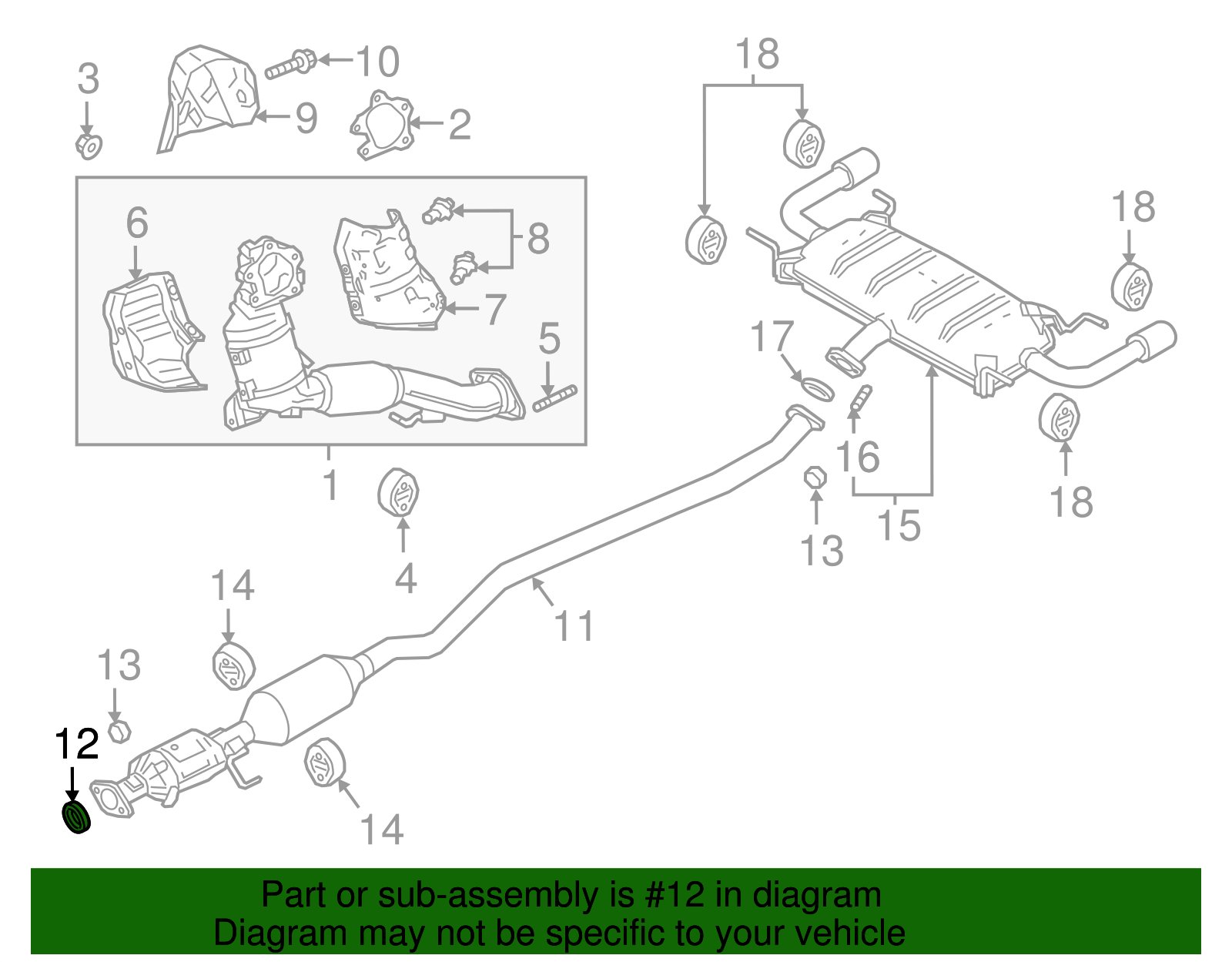 2006-2025 Mazda Converter & Pipe Gasket PE23-40-305 | Mazda-Parts